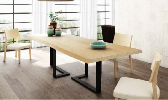 Mesa comedor de diseño modelo JULY ELE tapa cantos con forma – SIDIVANI